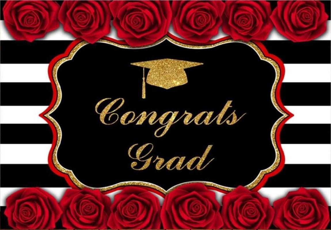 Graduation Photography Backdrop Party rations Congratulate Grad ...