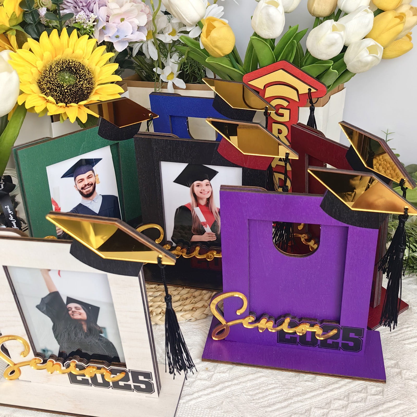 Graduation Picture Frame 2025 with Tassel and Cap Design Perfect for ...