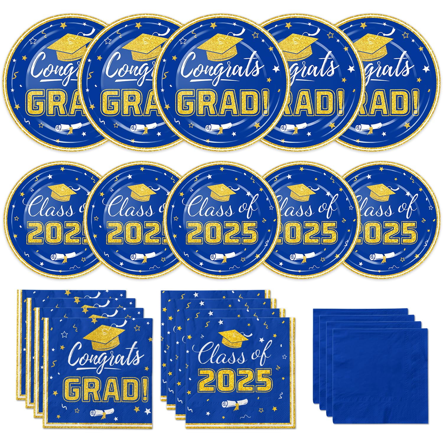 Graduation Plates and Napkins 2025 Graduation AFN1Party Supplies ...