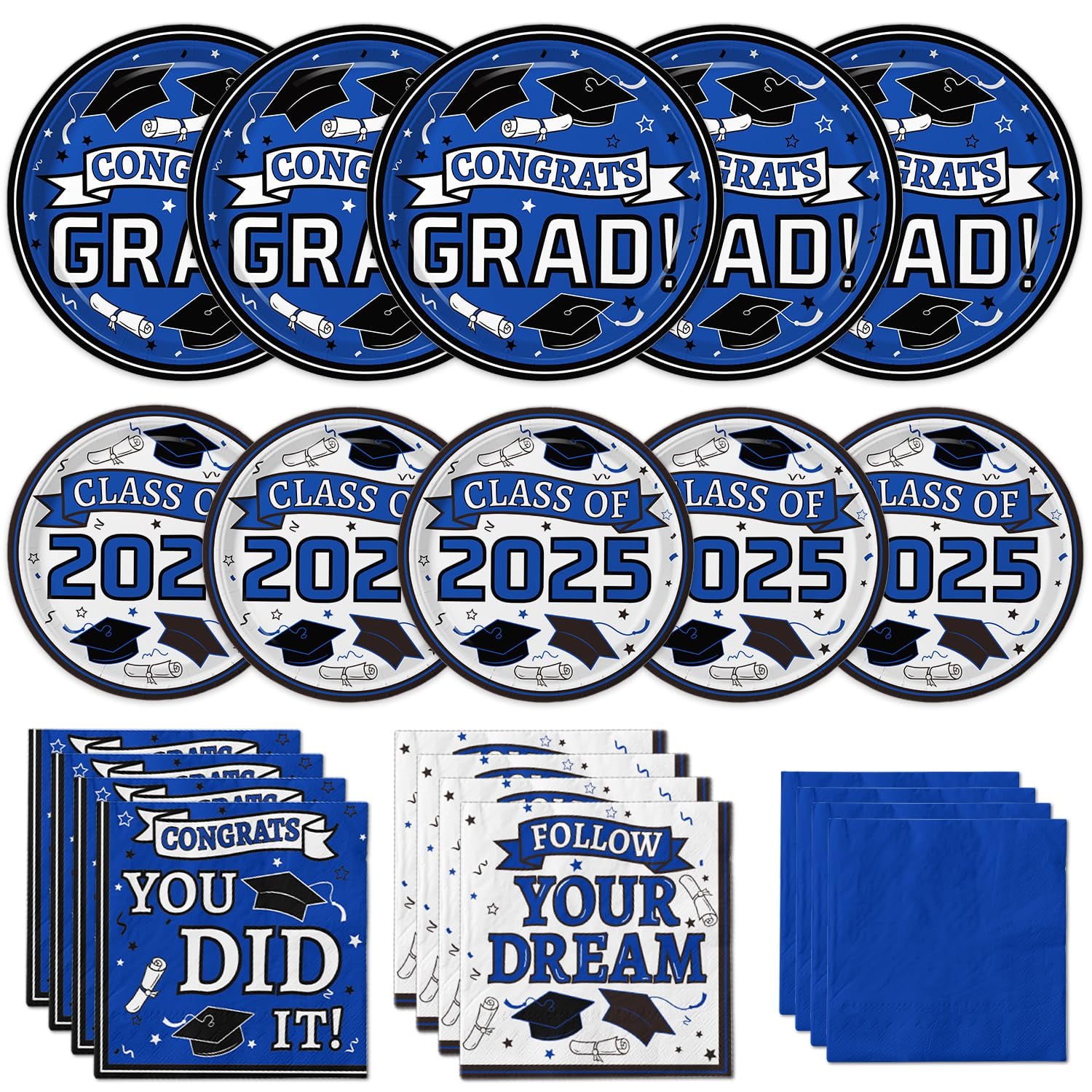 Graduation Plates andITSC Napkins 2025 Graduation Party Supplies ...