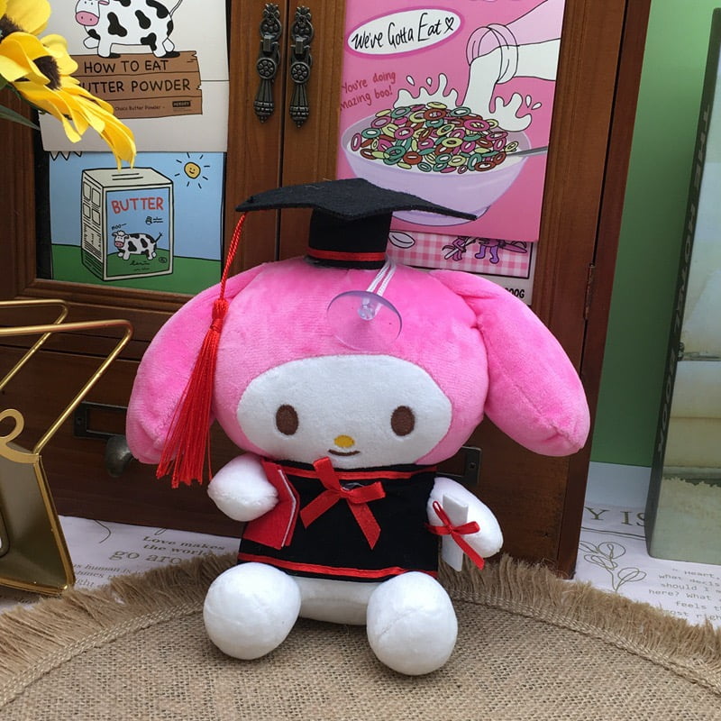 Graduation Plush Toy Figures Stuffed Toys Sanrio Kuromi Hello Kitty ...
