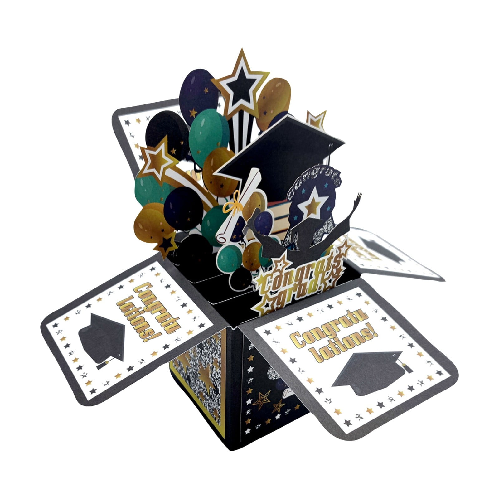 Graduation Pop Up Card with Envelope, Congrats Grad Card, 3D Card Pop ...