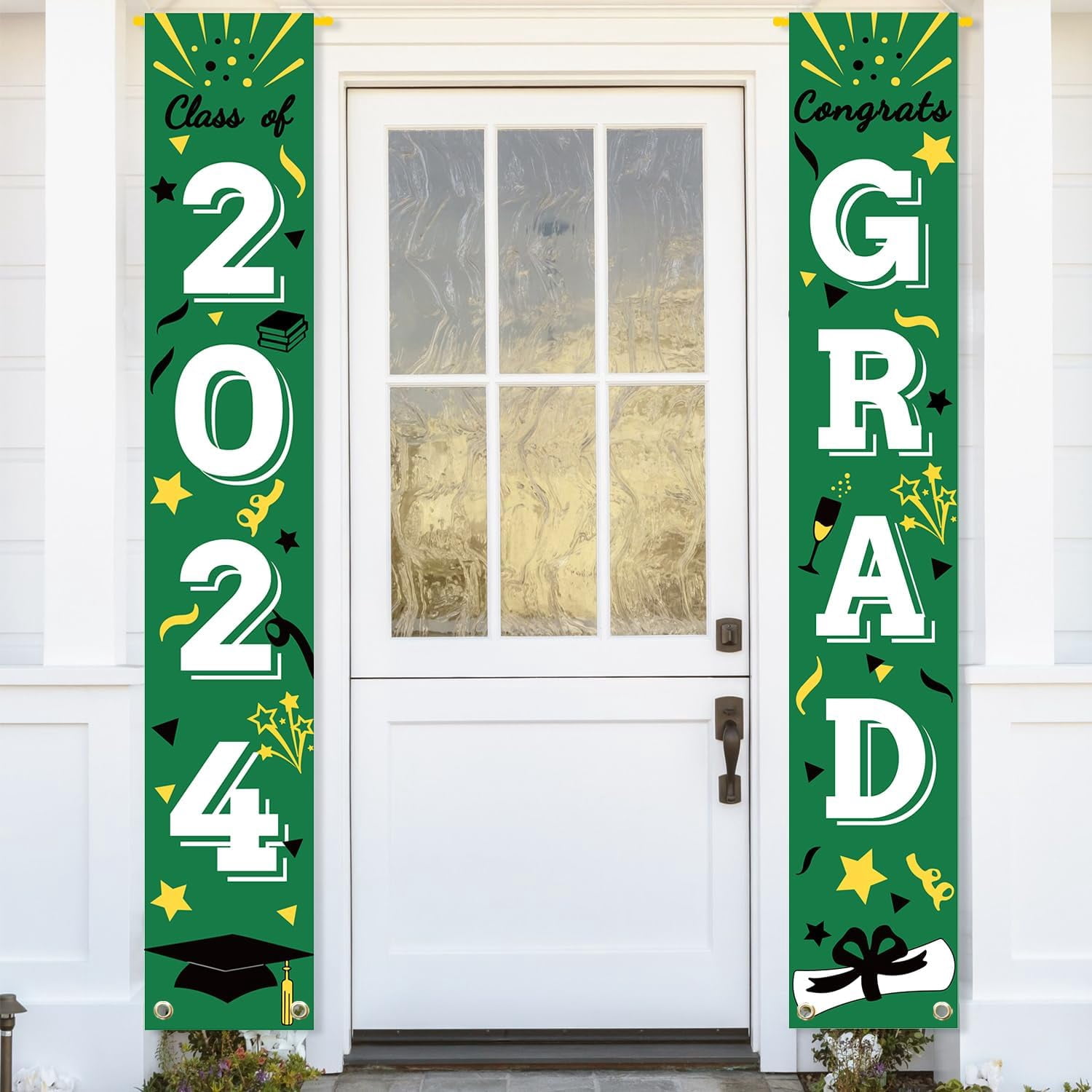 Graduation Porch Banner Class Sign Congrats Grad Hanging Flags High ...