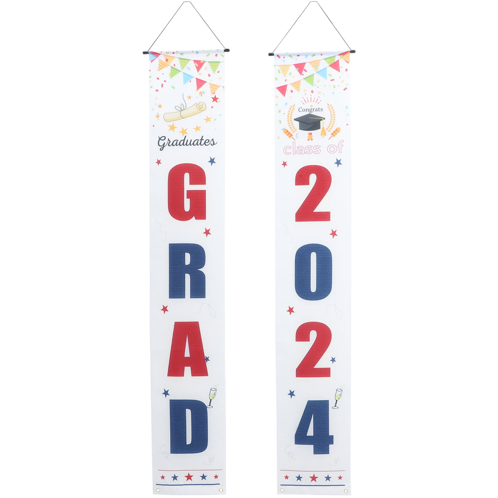 CRILSTYLEO Graduation Decorations Banner Multi 1 Pair 70.9x11.8in ...
