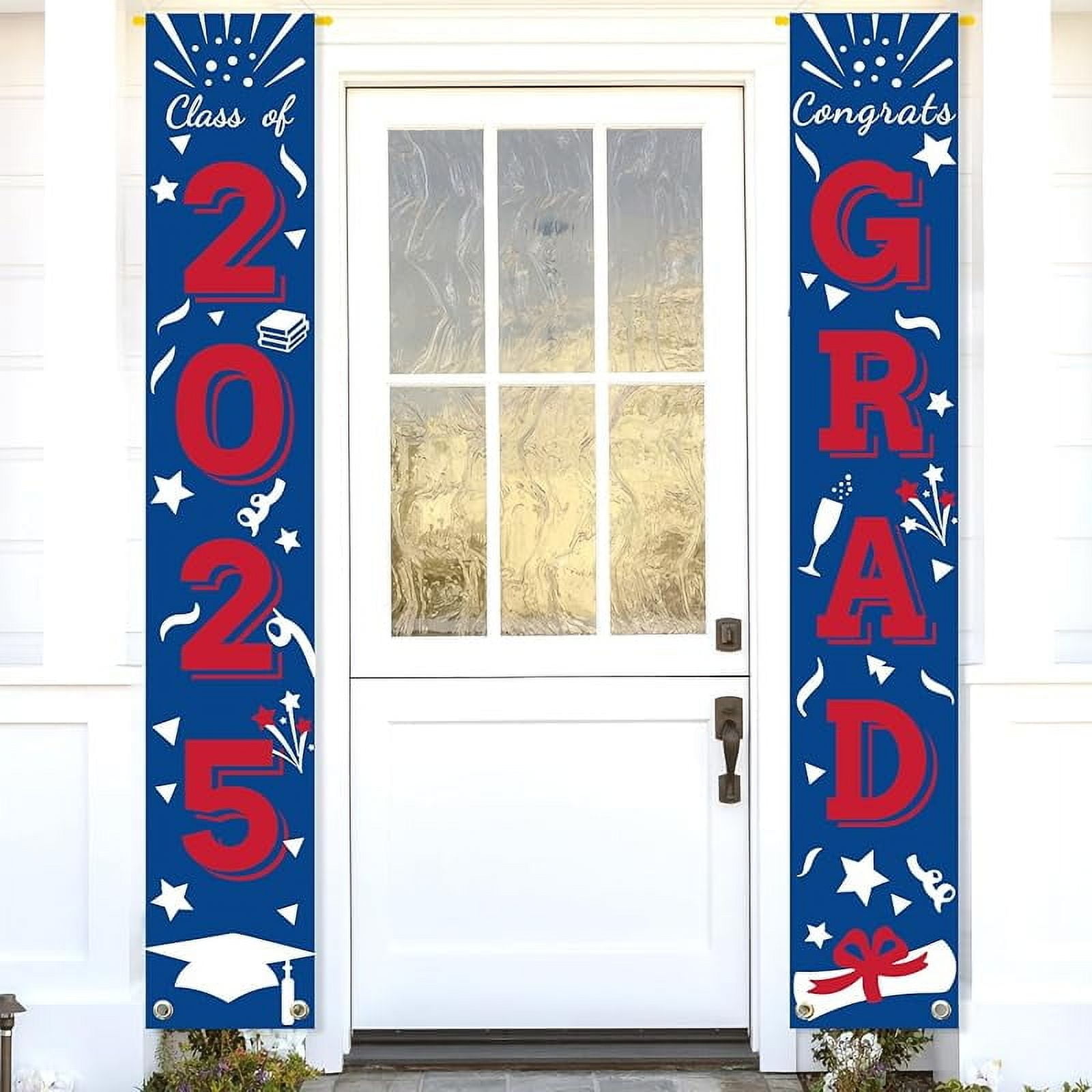 Graduation Porch Sign Banner Class Congrats Grad Hanging Flags High ...