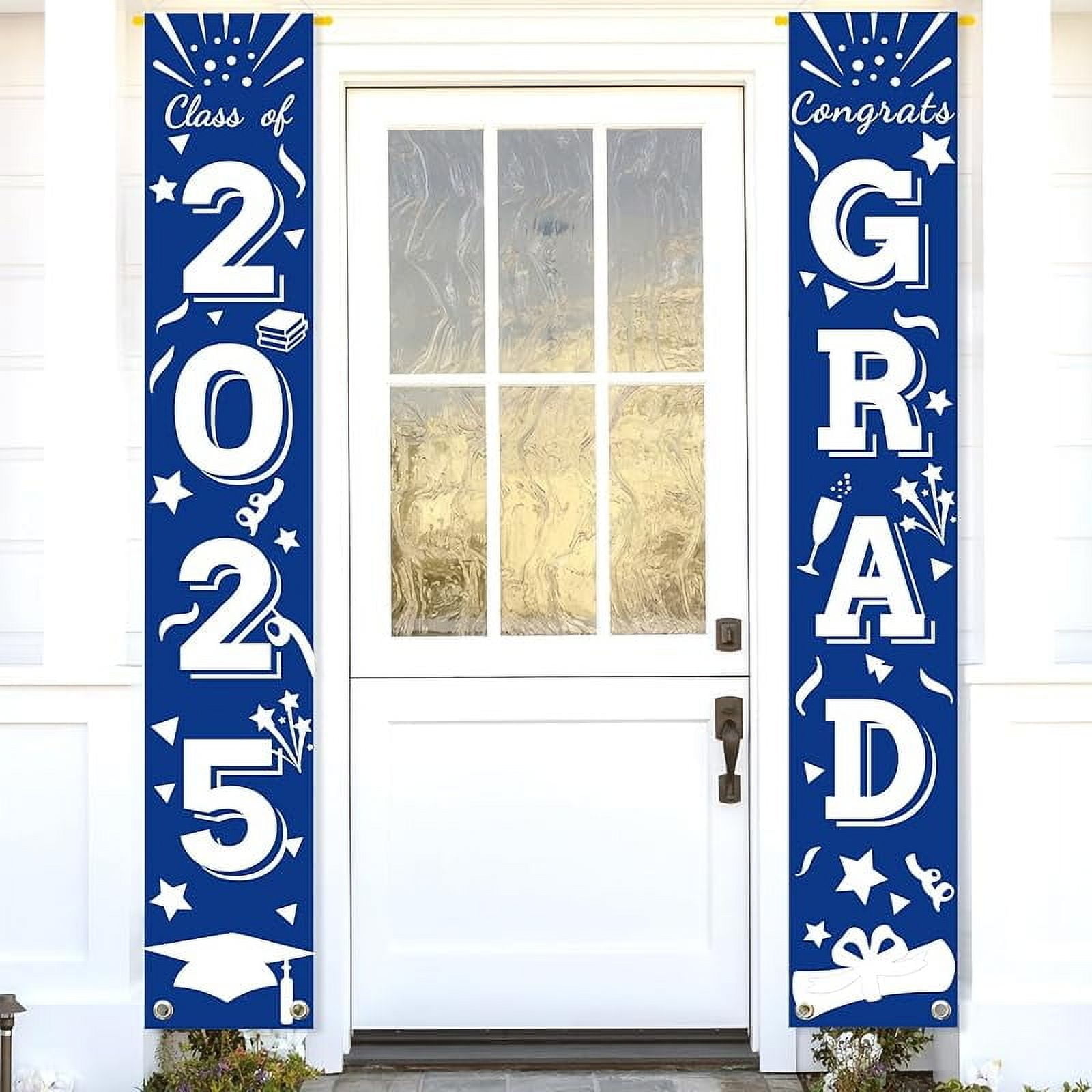 Graduation Porch Sign Banner Class Congrats Grad Hanging Flags High ...