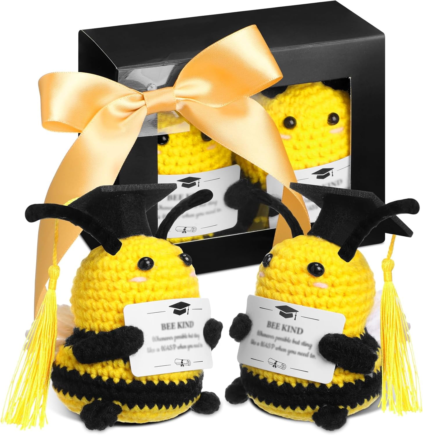 Graduation Positive Crochet Animals Gifts Set Grad Emotional Crochet ...