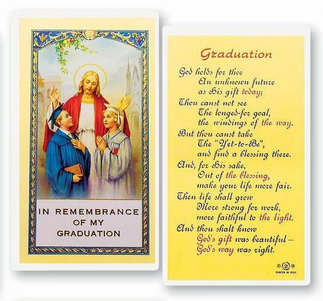 Graduation Prayer for Future Laminated Catholic Prayer Holy Card with ...