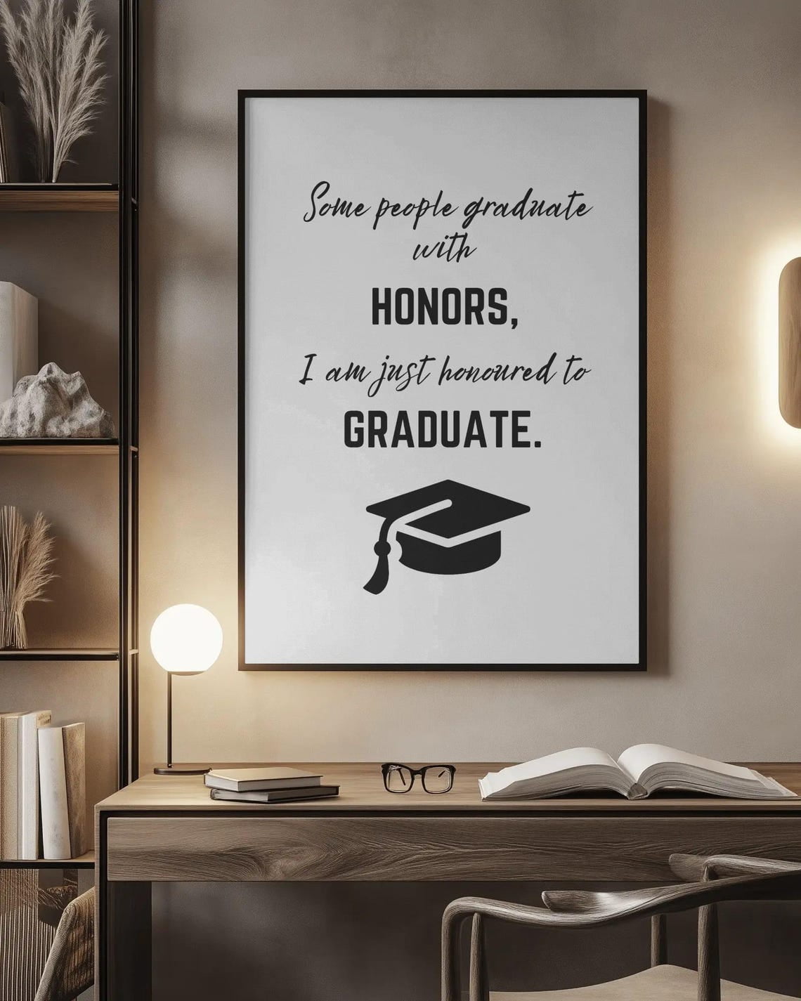 Graduation Quote Print | Minimalist Grad Wall Art | Some People ...