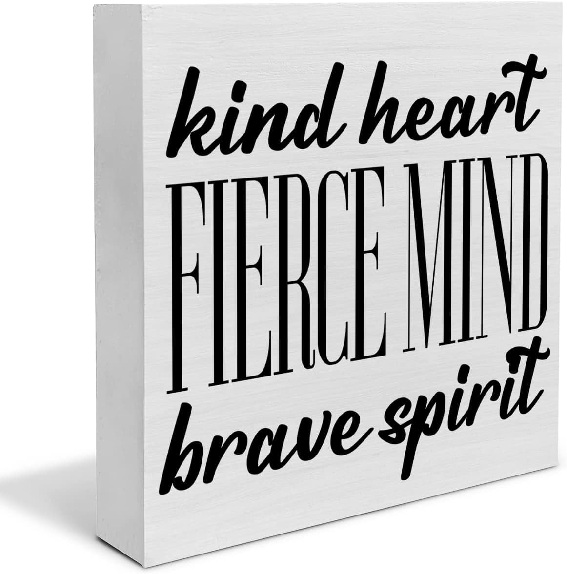 Graduation Quote Wood Box Sign Decor Desk Sign Kind Heart Fierce Mind ...