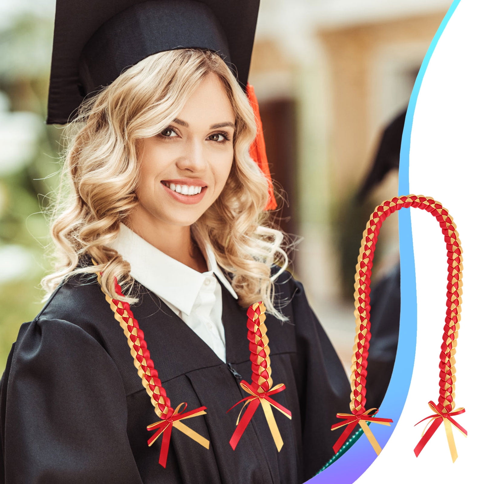 Graduation Ribbon Garland, Woven Lanyard, Double Ribbon Design ...