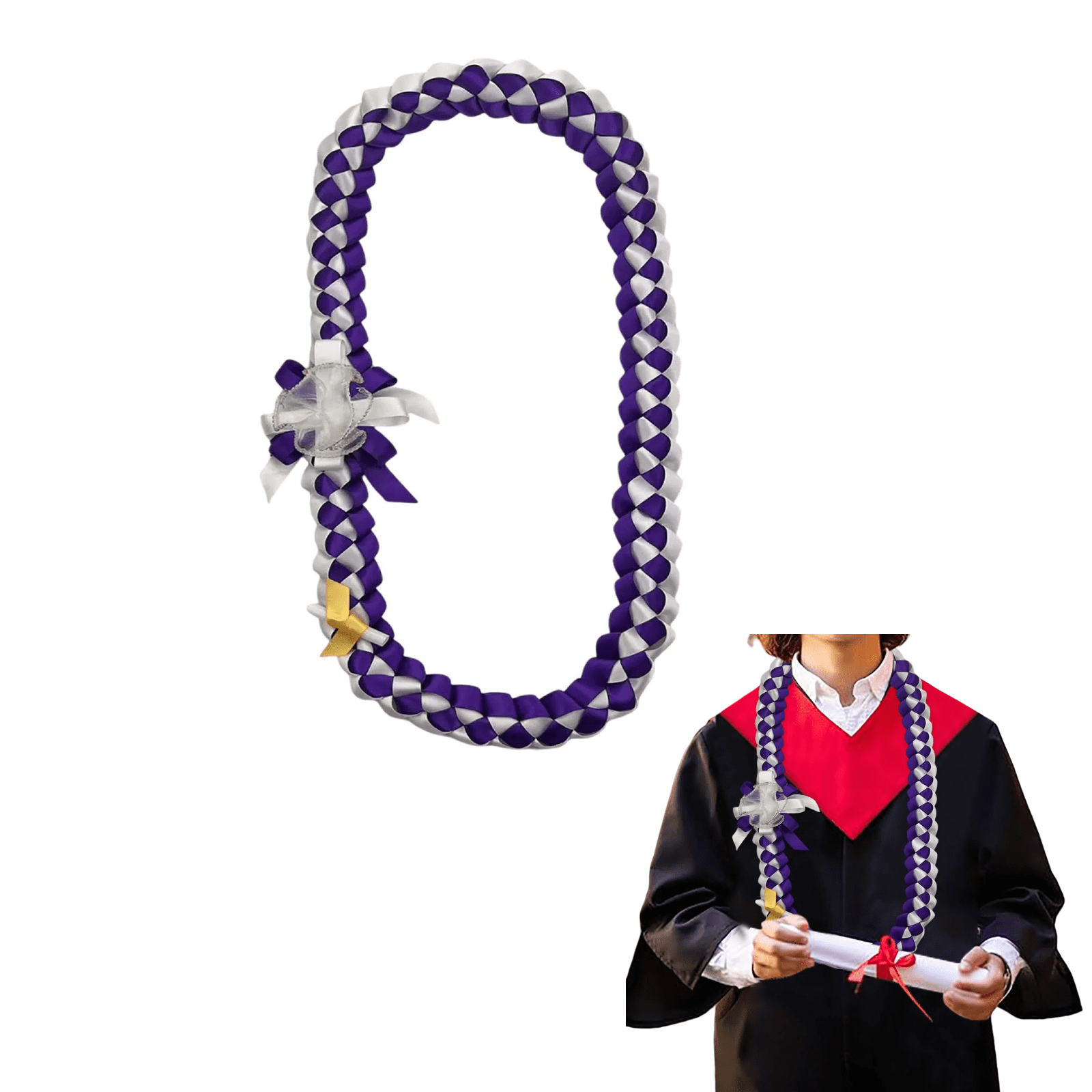 Graduation Ribbon Lei Class of 2025 Braided Leis Graduation Decorations ...