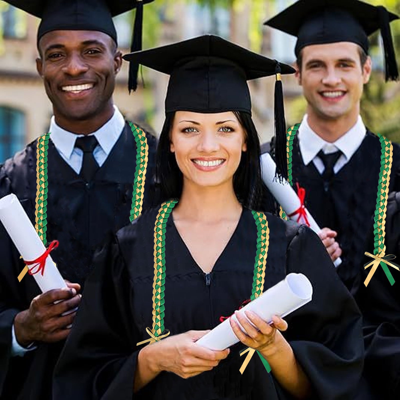 Graduation Ribbon Leis Necklace, Braid Color Congrats Graduates ...