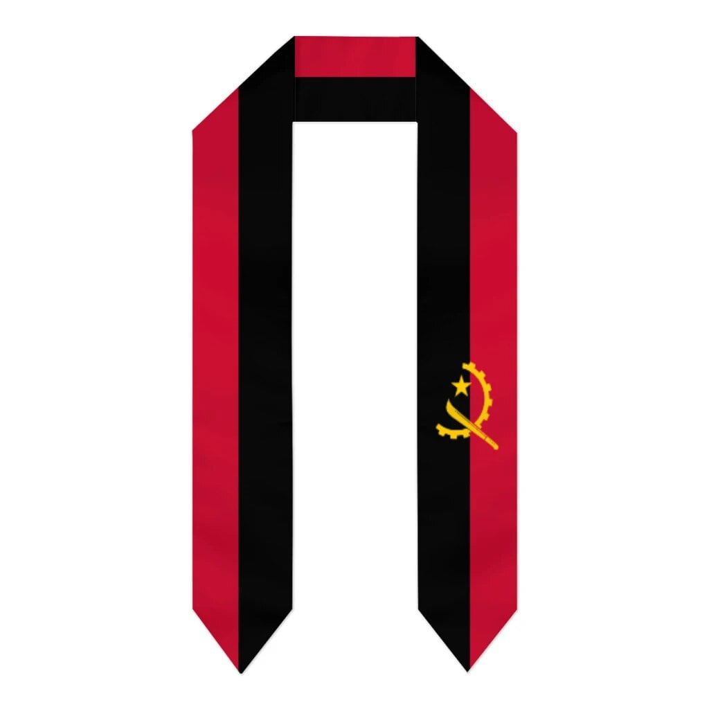 Graduation Sash Angola Flag scarf Shawl Stole Sapphire Blue with Star ...