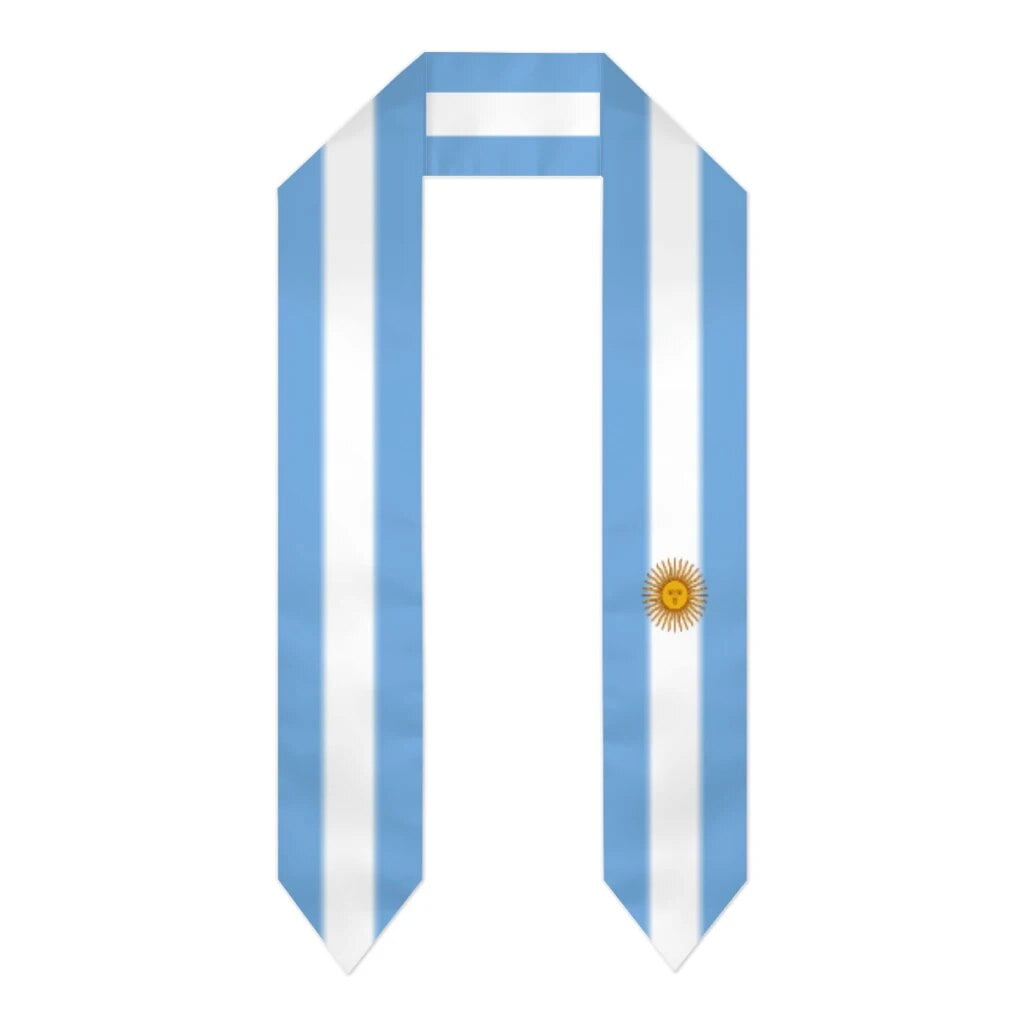 Graduation Sash Argentina Flag scarf Shawl Stole Sapphire Blue with ...