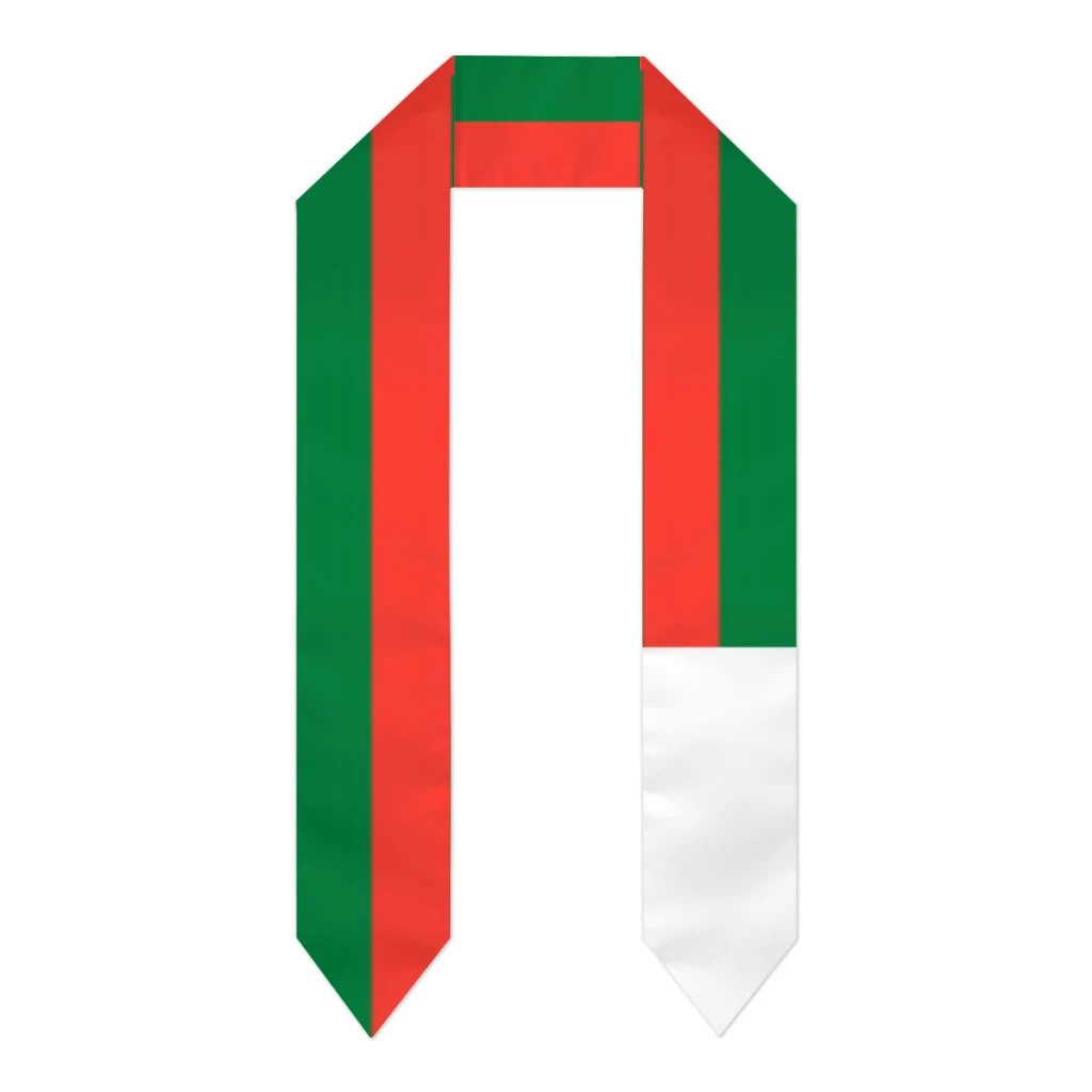 Graduation Sash Madagascar Flag scarf Shawl Stole Sapphire Blue with ...