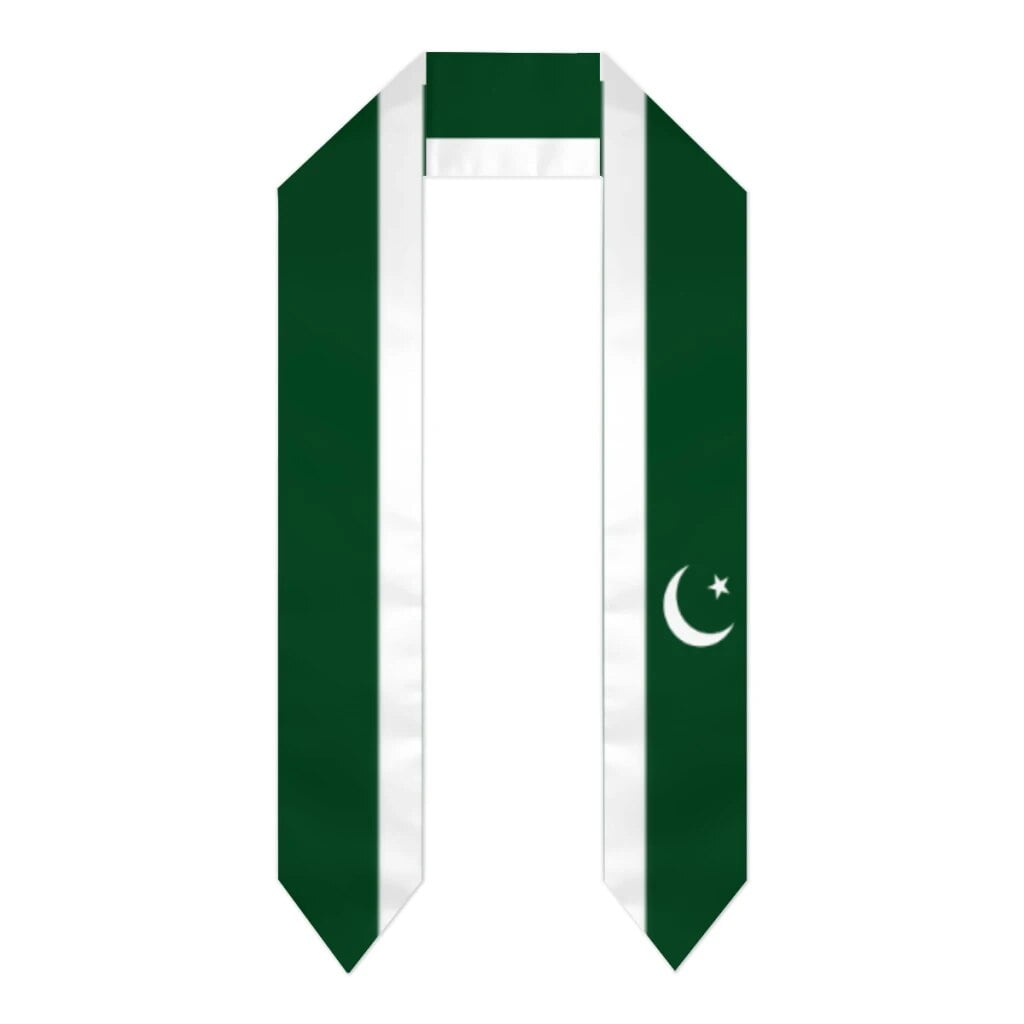 Graduation Sash Pakistan Flag scarf Shawl Stole Sapphire Blue with Star ...