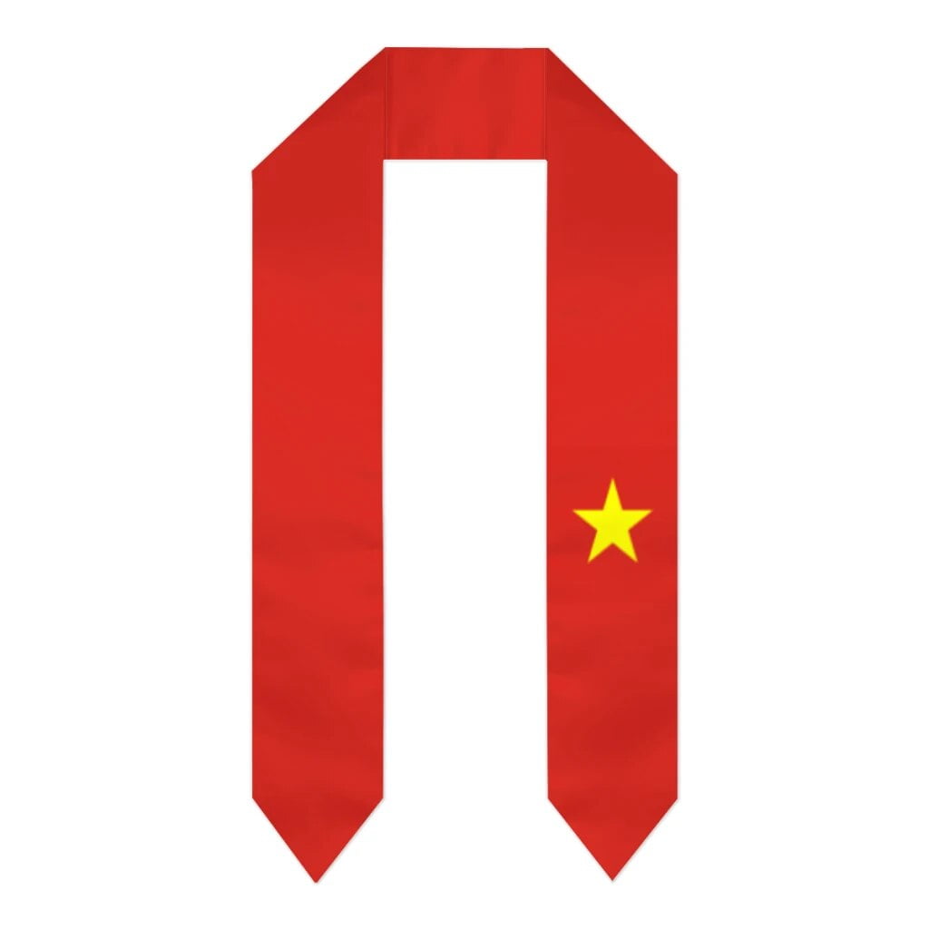 Graduation Sash Vietnam Flag scarf Shawl Stole Sapphire Blue with Star ...