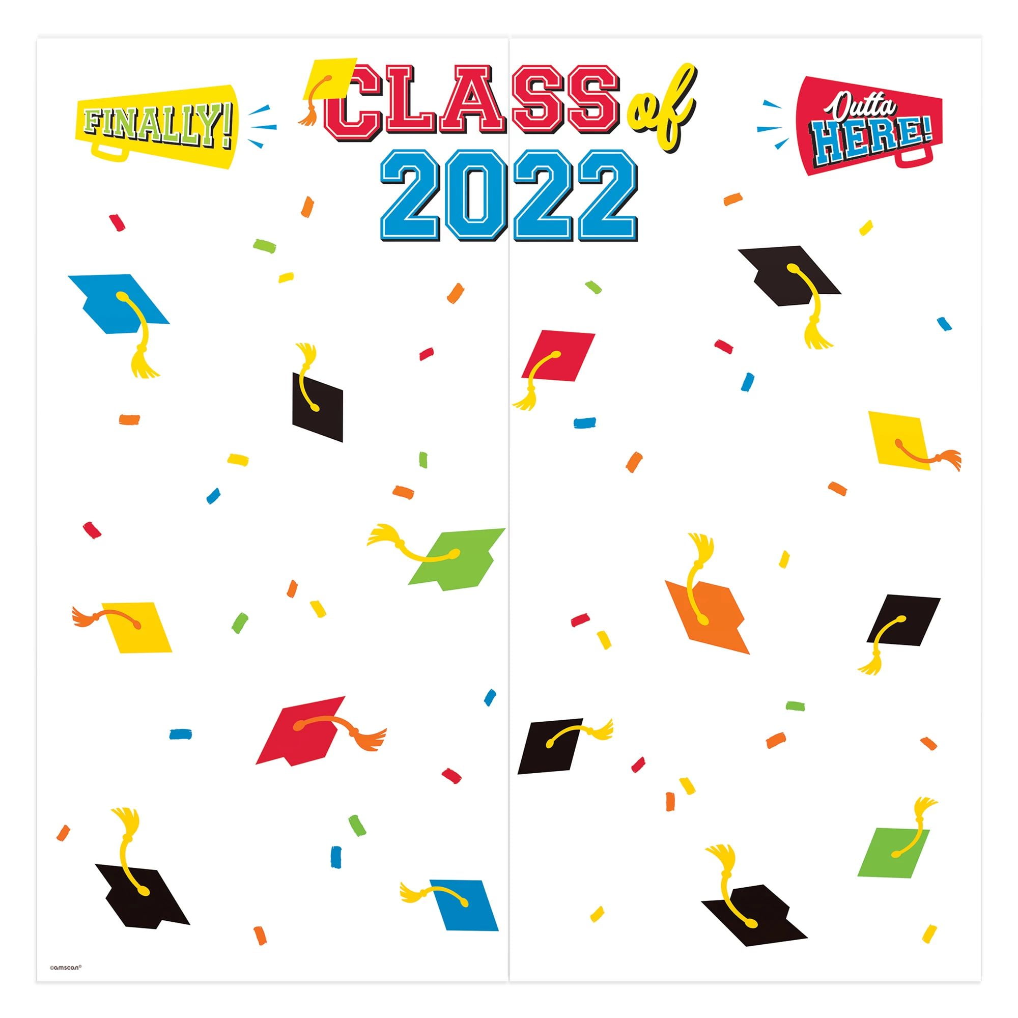 Graduation Scene Setter CONGRATS 2022 Wall Backdrop Party Decoration ...