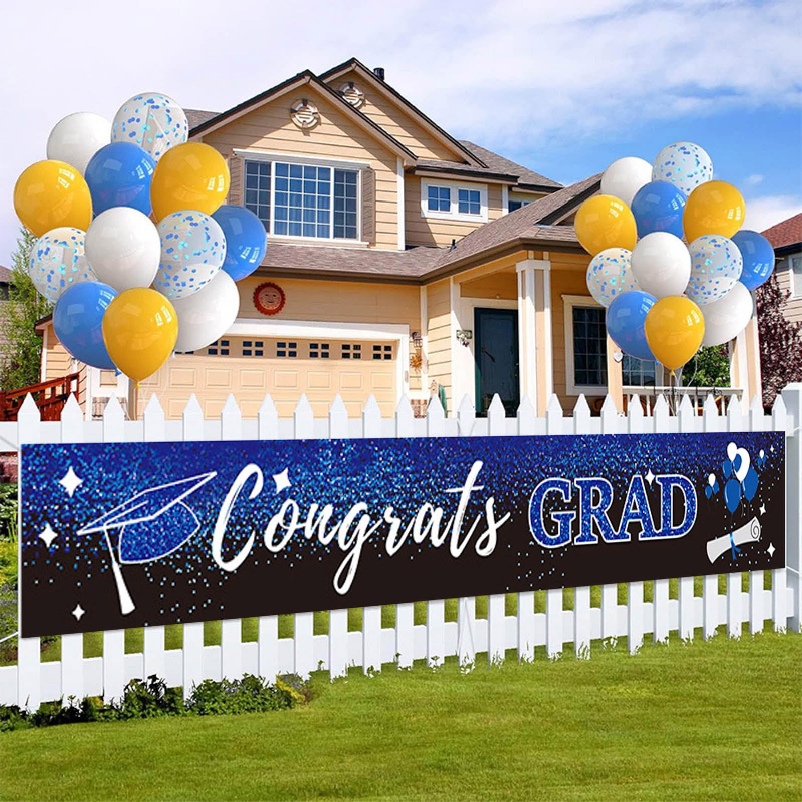 Graduation Season Banner Banner Blue And Black Color Scheme Graduation ...