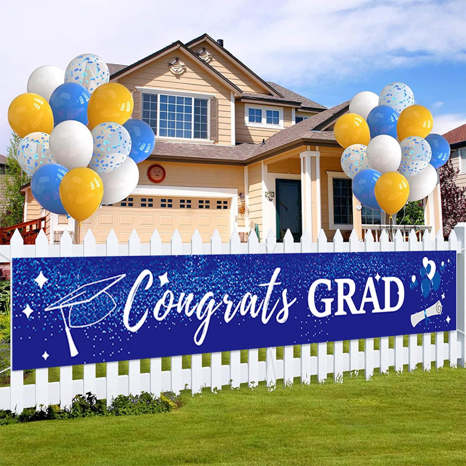 Graduation Season Banner Banner Blue And Black Color Scheme Graduation ...