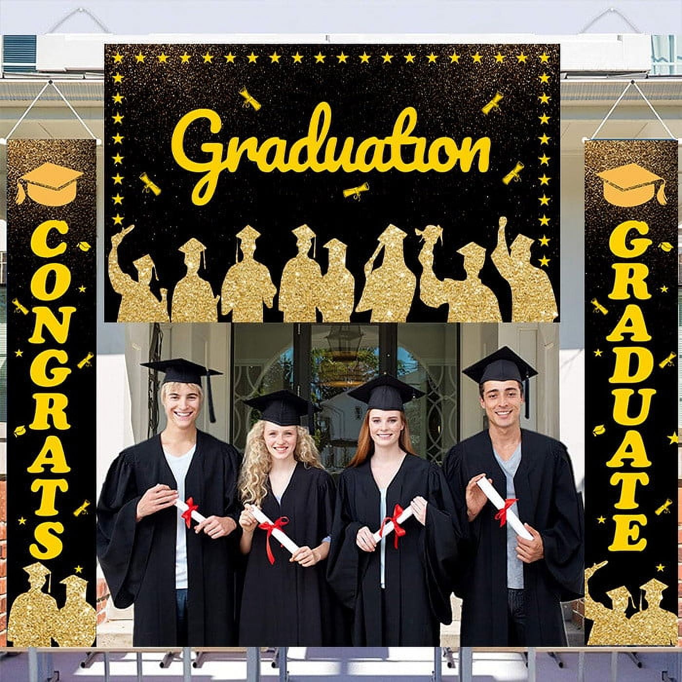 Graduation Season Banner Couplet Graduation Ceremony Door Curtain ...
