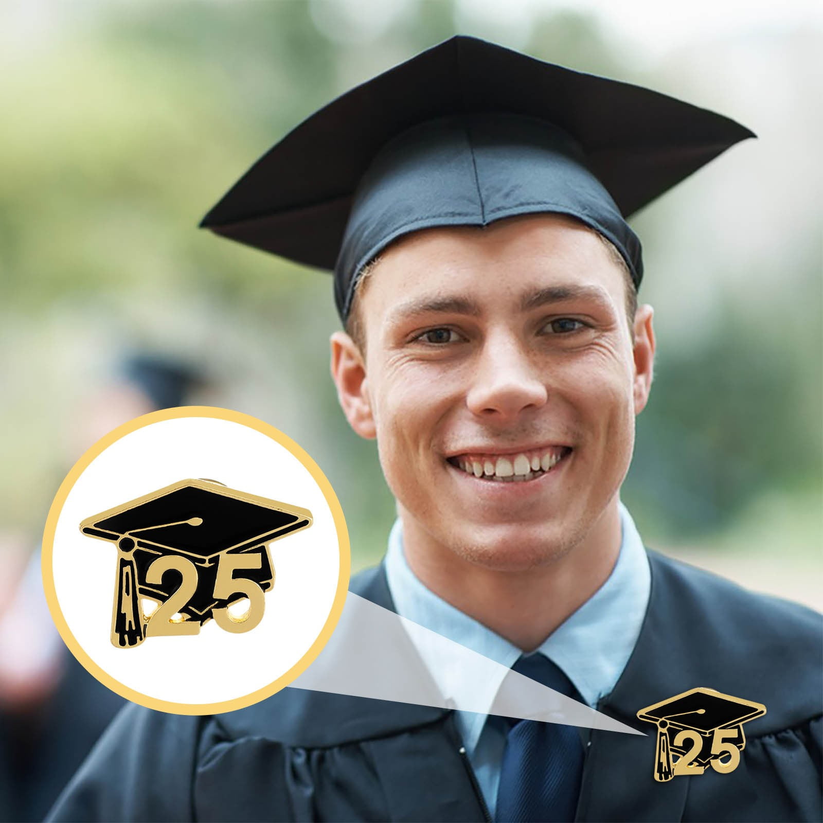 Graduation Season Brooch 2025 | Bachelor Cap Pin | Metal Baked Enamel ...