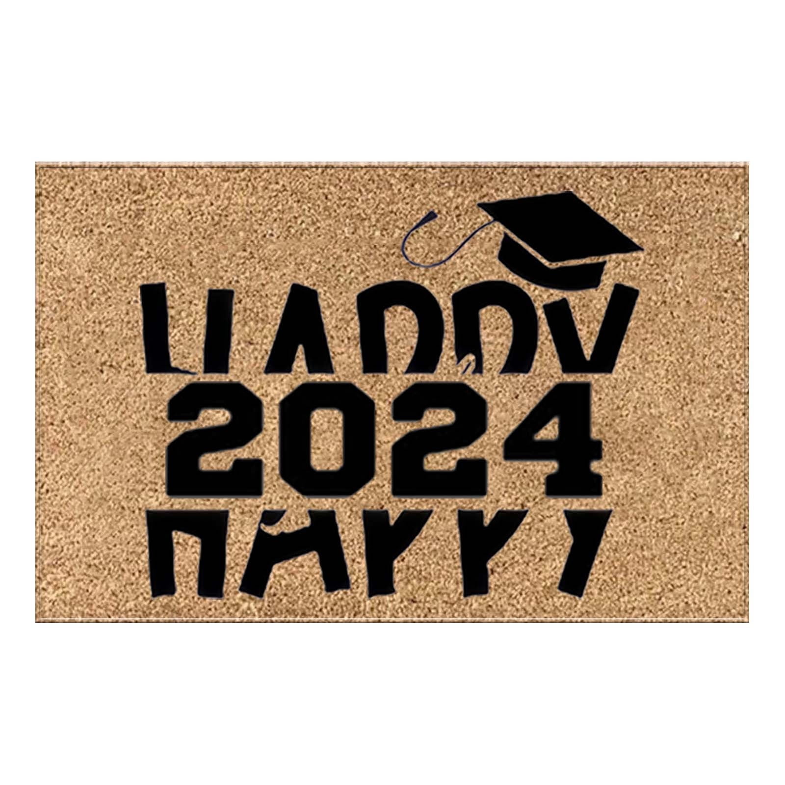 Graduation Season Doormat for Entrance - 2025 Graduation Cap Design ...
