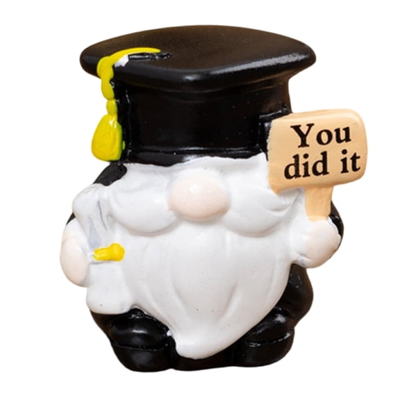 Graduation Season Gnome Figurine, Miniature Doll for Commencement ...