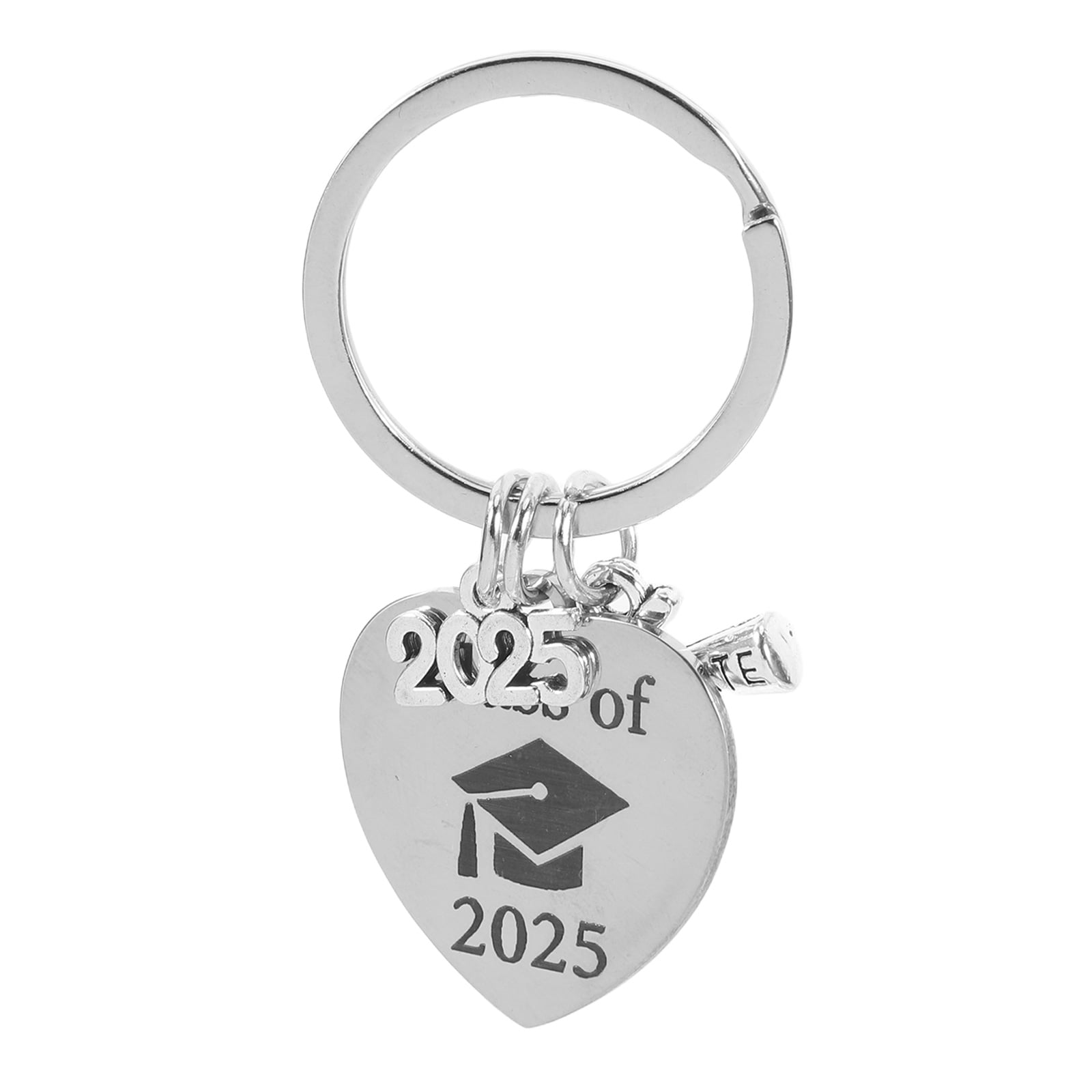 Graduation Season Keychain Cheer Class of 2025 Trinket Student Silver ...