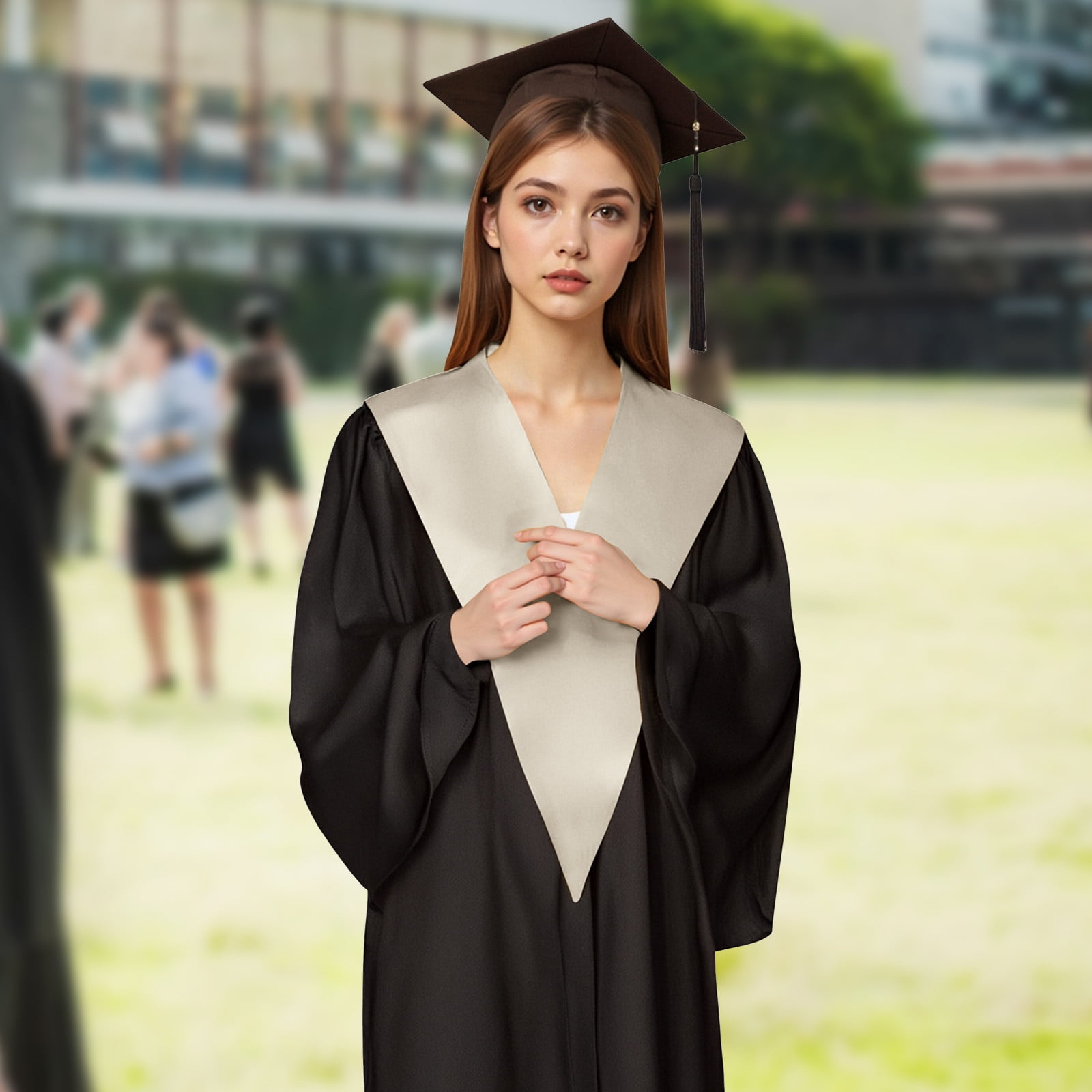 Graduation Season V Shaped Scarf Shawl And Ceremonial Ribbon Adult ...