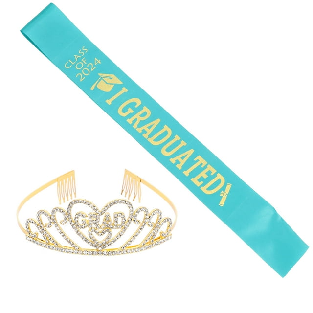 Graduation Shoulder Straps The Crown Tiara Graduation Crown Sash Kit ...