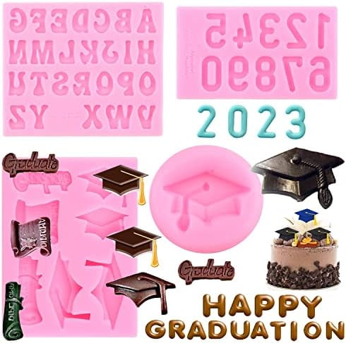 Graduation Silicone Mold Graduation Cap Baking Mold Diploma Graduate ...