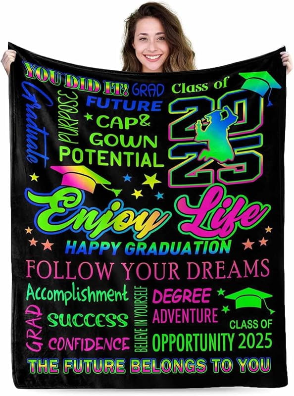 Graduation Soft Throw Blanket 2025, Birthday High School College ...