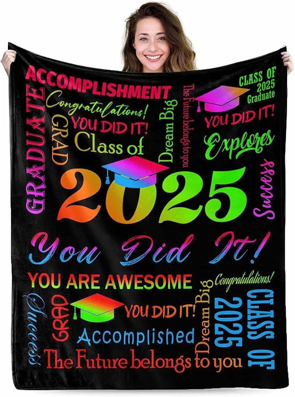 Graduation Soft Throw Blanket 2025, Birthday High School College ...