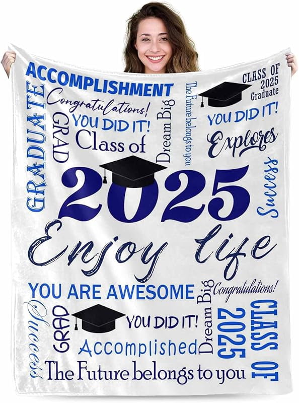 Graduation Soft Throw Blanket 2025, Birthday High School College ...