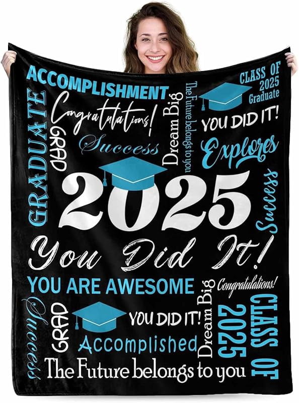 Graduation Soft Throw Blanket 2025, Birthday High School College ...