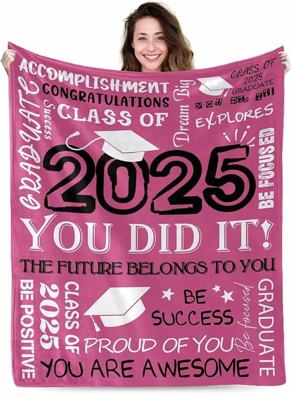 Graduation Soft Throw Blanket 2025, Birthday High School College ...
