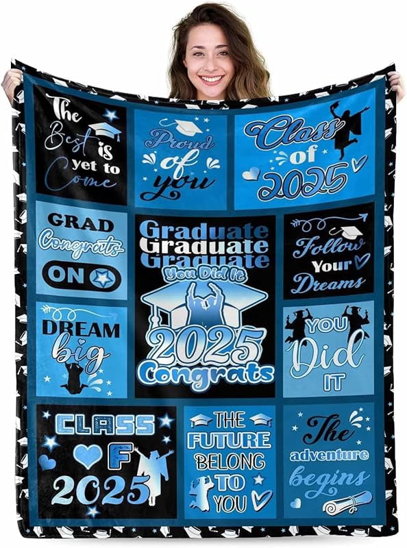 Graduation Soft Throw Blanket 2025, Birthday High School College ...