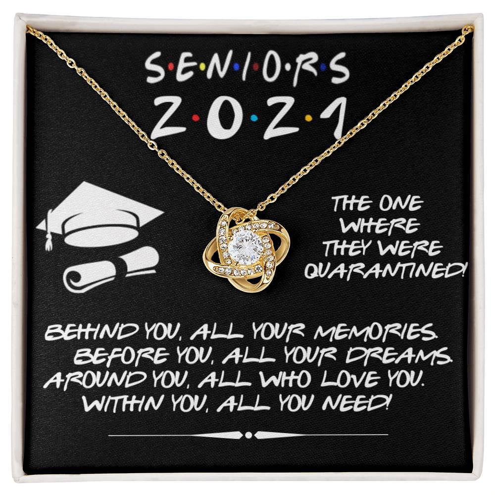 Graduation Souvenir - Love Knot Necklace - Message Card & Gift Box ...