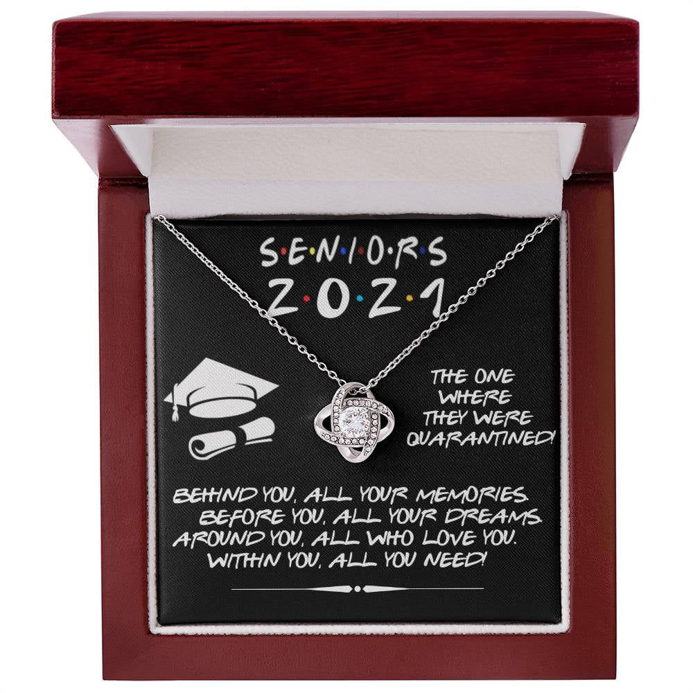 Graduation Souvenir - Love Knot Necklace - Message Card & Gift Box ...
