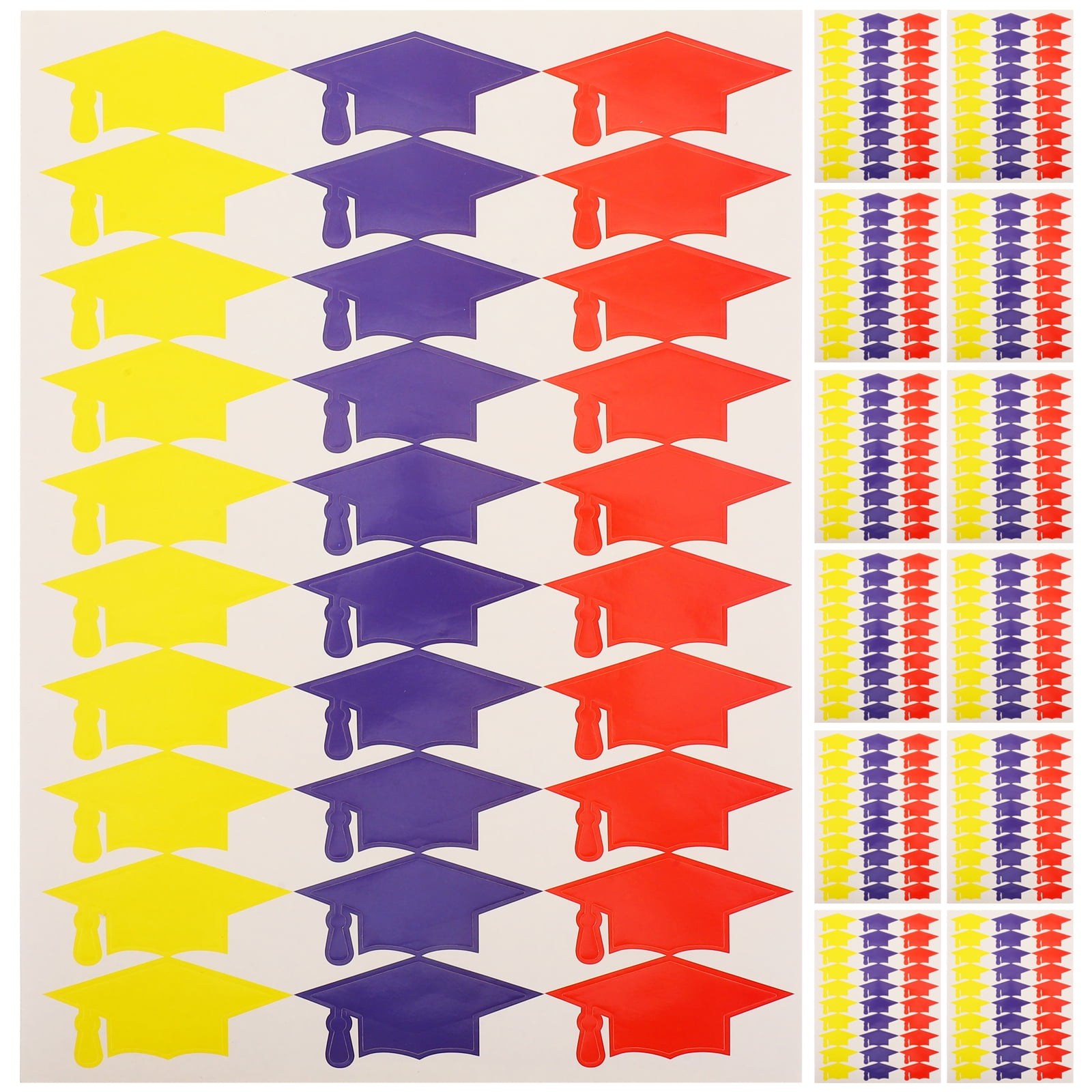 Graduation Stickers,10 Sheets Graduation Cap Stickers Grad Hat Stickers ...