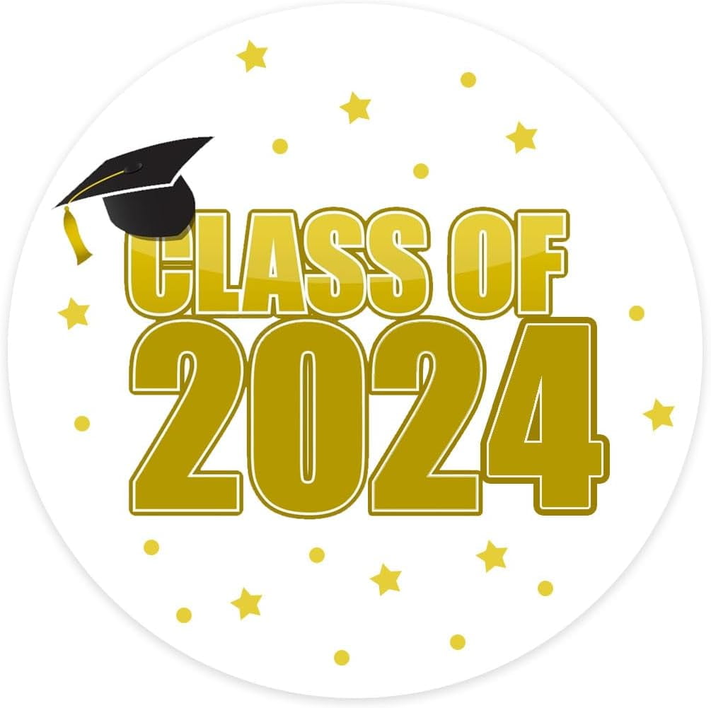 Graduation Stickers Class of 2024 Party Favor Stickers 2inch Congrats ...