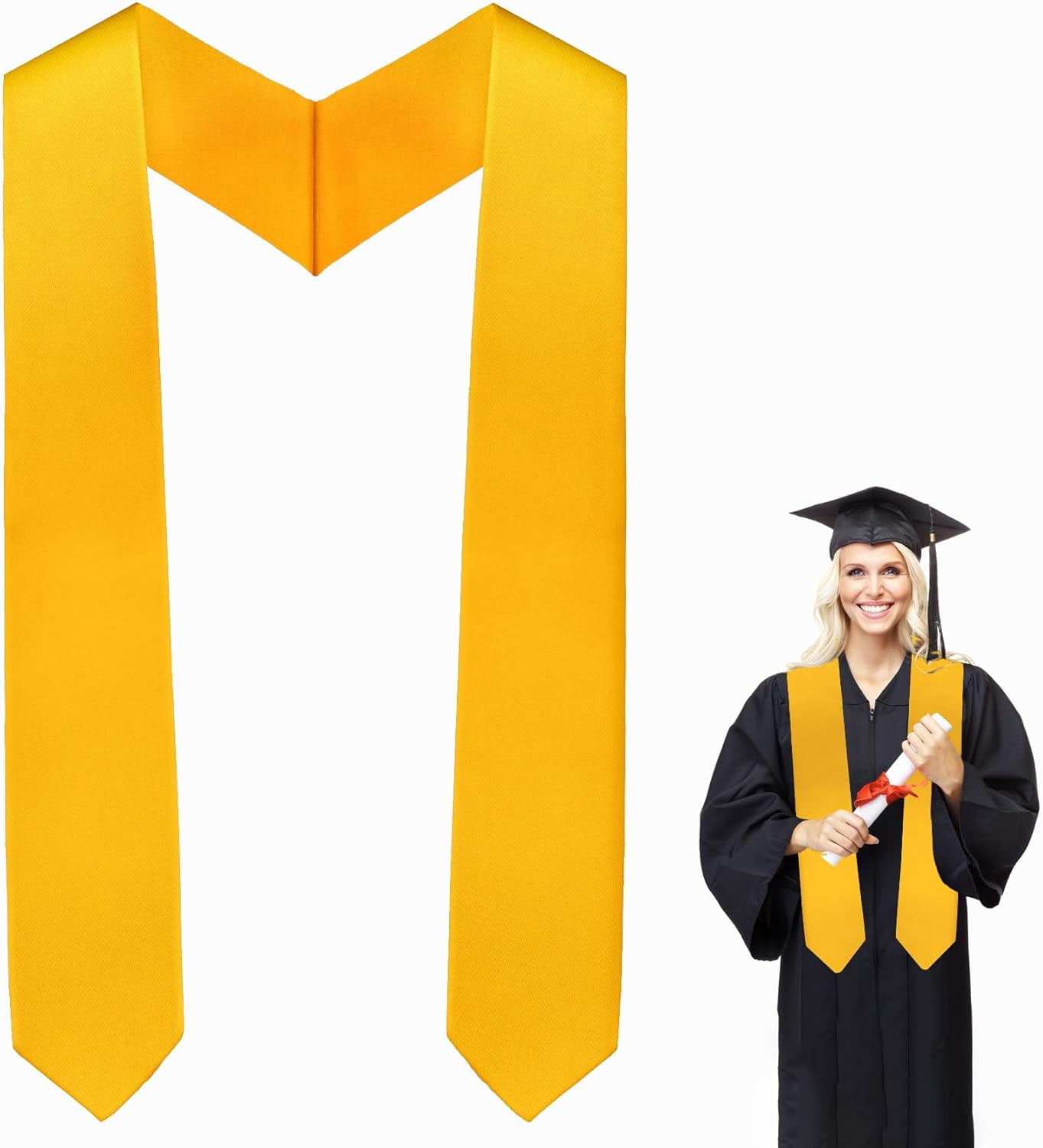 Graduation Stole, 70" Graduation Sash Plain Graduation Stole Unisex ...