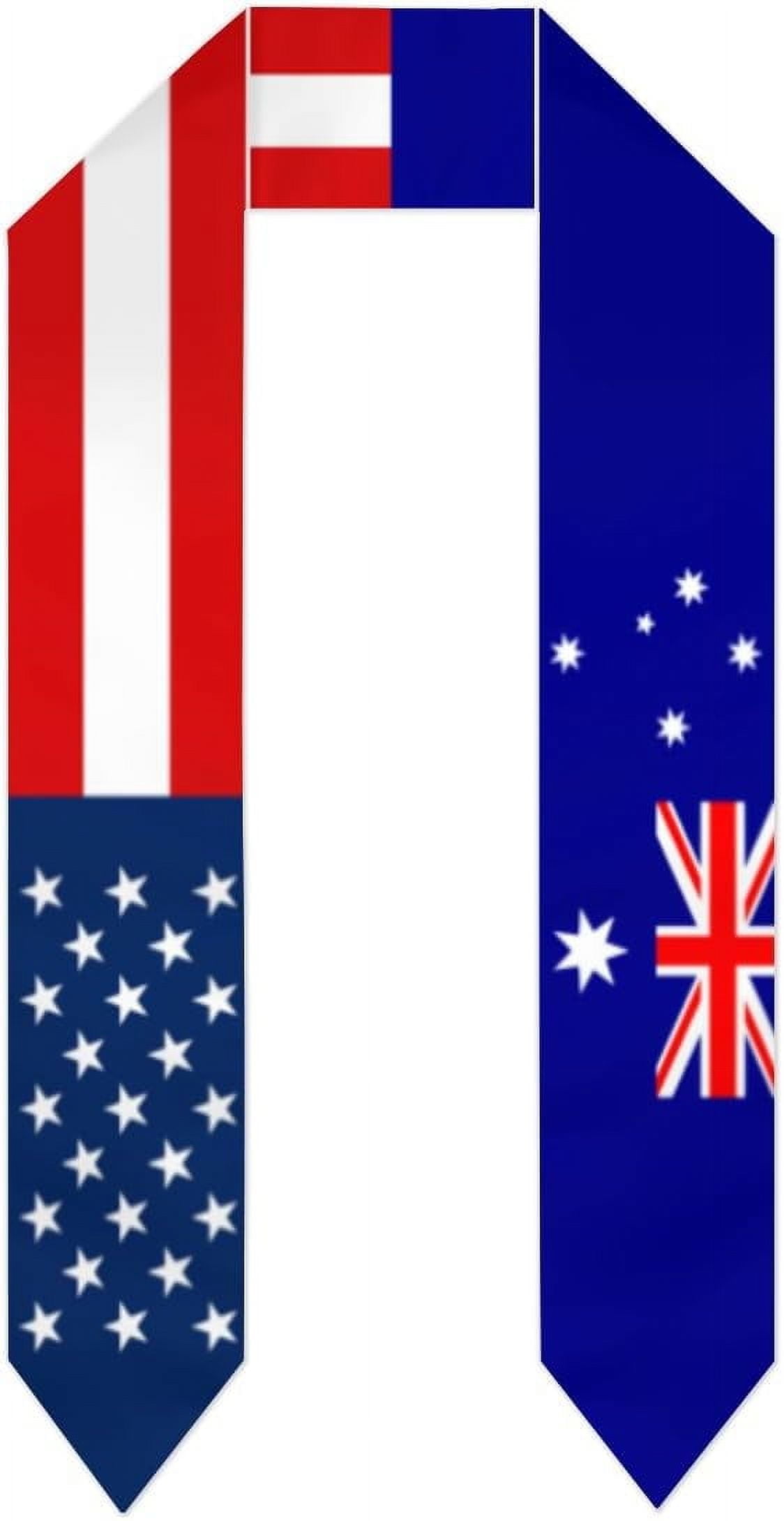 Graduation Stole America Australia Australians Flag Graduation Shawl ...