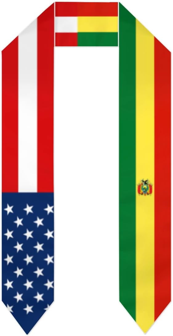 Graduation Stole America Bolivia Bolivian Flag Graduation Shawl Scarf ...
