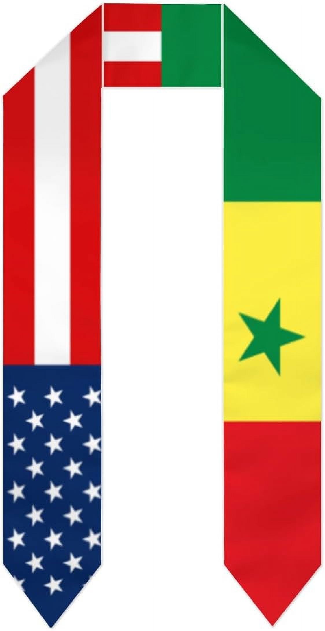 Graduation Stole America Senegal Flag Graduation Shawl Scarf Sash for ...