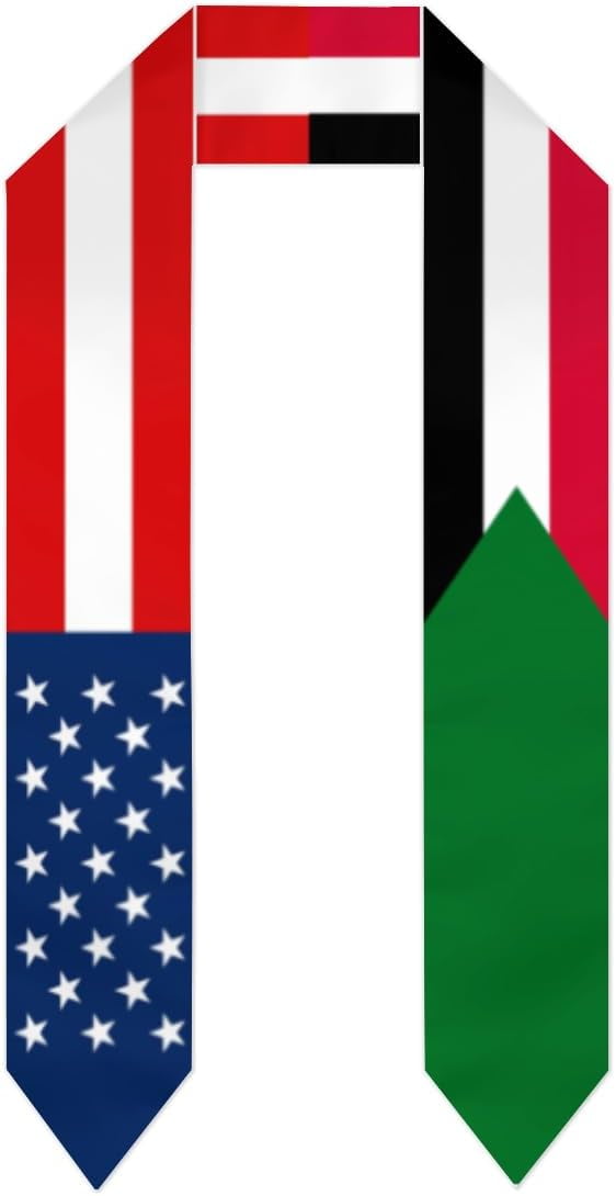 Graduation Stole America Sudan Sudanese Flag Graduation Shawl Scarf ...