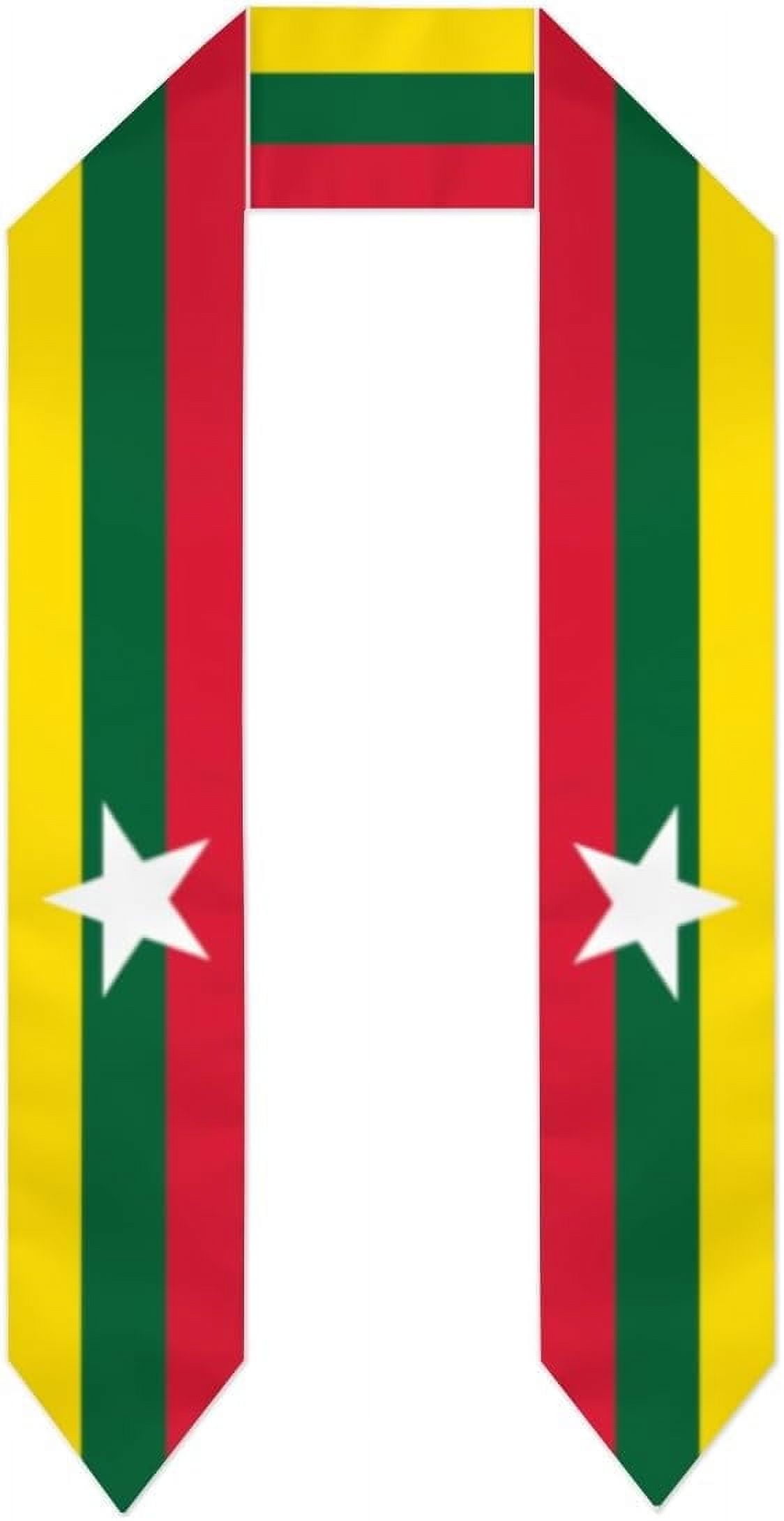 Graduation Stole Myanmar Flag Graduation Shawl Scarf Sash for ...