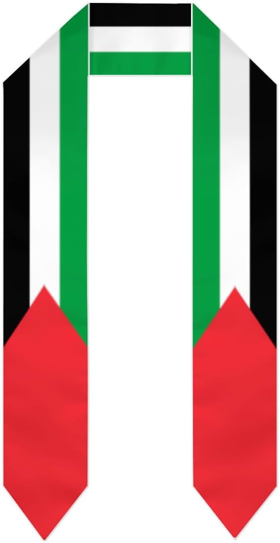 Graduation Stole Palestine Palestinian Flag Graduation Shawl Scarf Sash ...